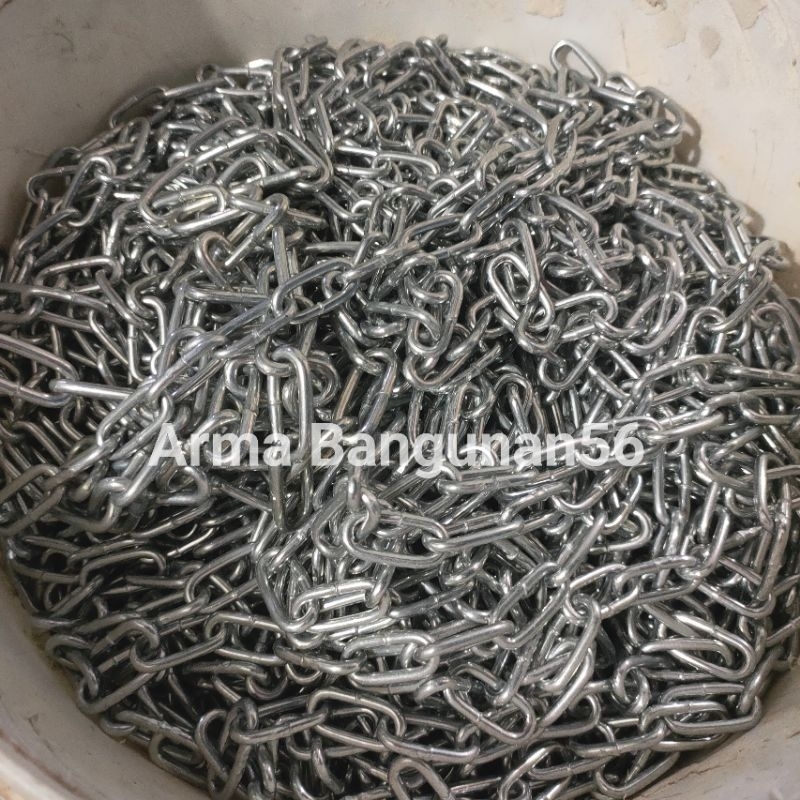 Jual Rantai Besi Galvanis 1/8" Inch (3mm) / Galvanized Chain / Rantai ...