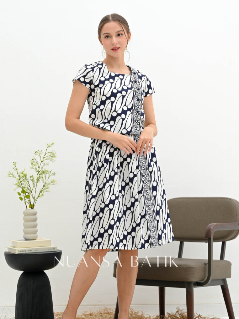 Jual Nuansa Batik Setelan Blouse Batik Model Crop Lengan Pendek Bahan ...