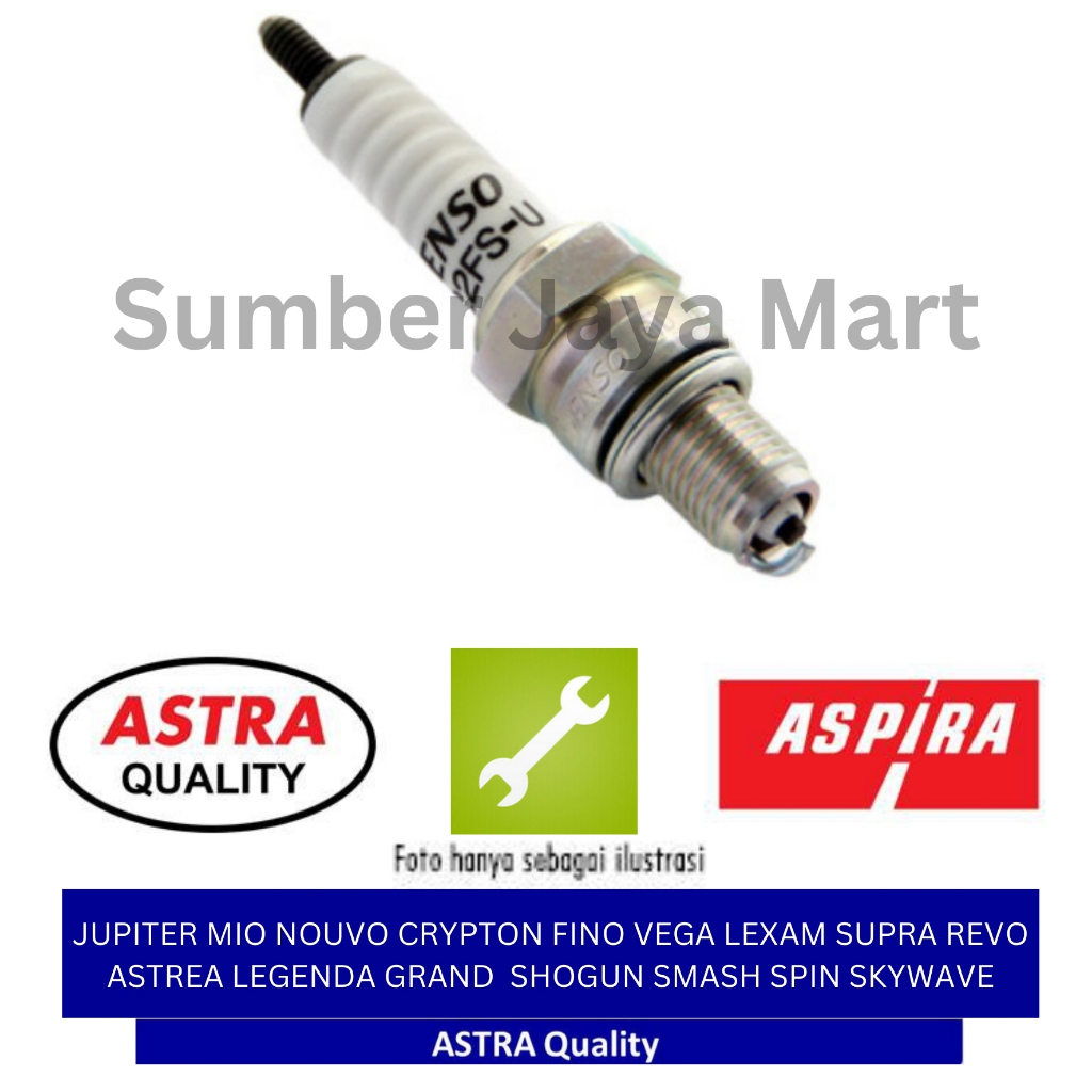 Jual Busi Denso U22FSU JUPITER MIO NOUVO CRYPTON FINO VEGA LEXAM SUPRA ...