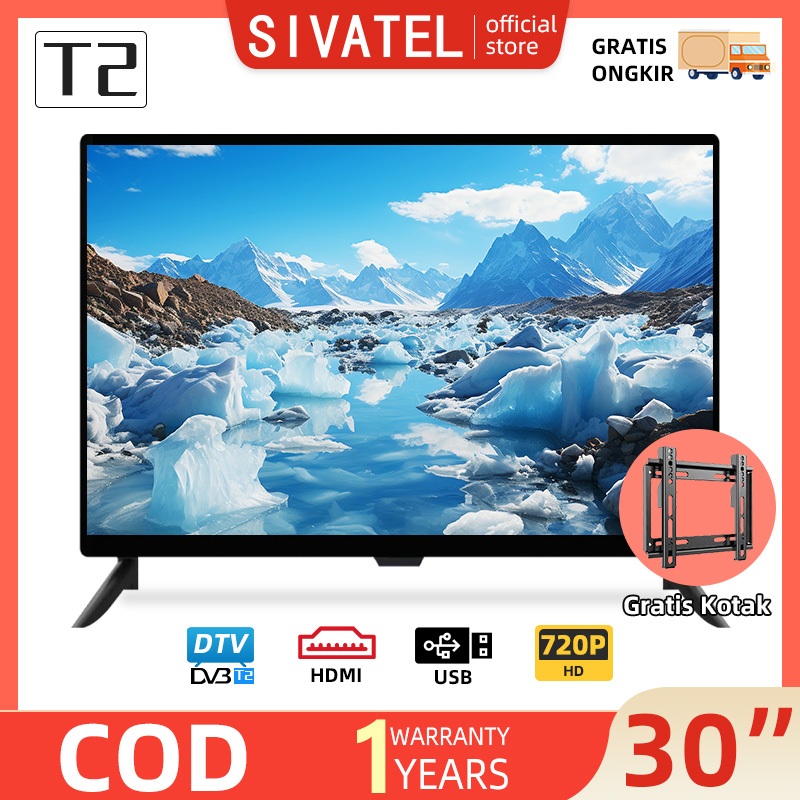 Jual Sivatel TV LED 30 Inch Digital TV Full HD DVB T2 AV-USB-HDMI-VGA ...