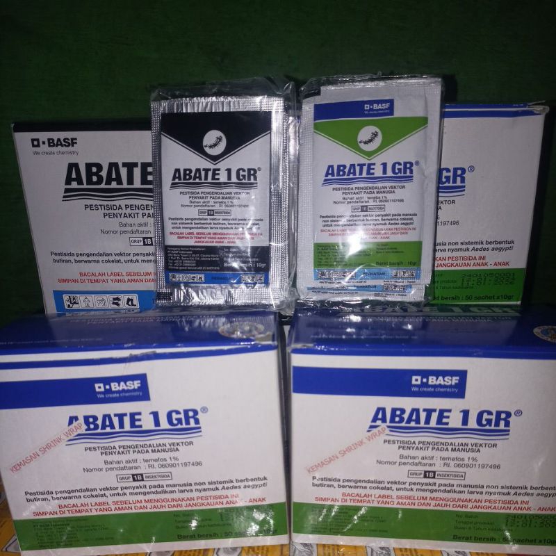 Jual Pembasmi Jentik/ Larva Nyamuk Abate 1 GR - 10 Gram Sachet | Shopee ...