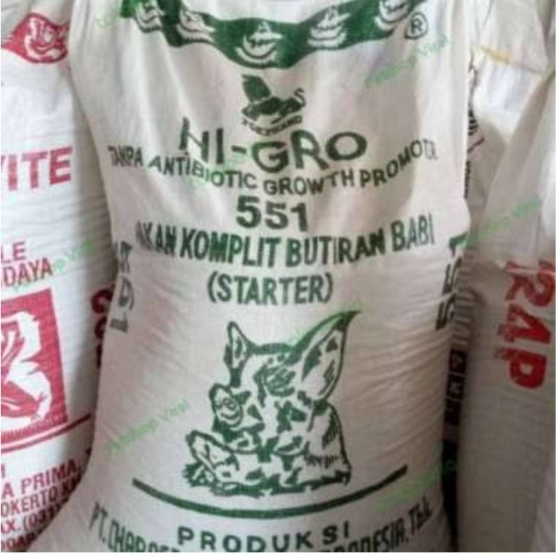 Jual HI GRO 551 PUR PAKAN BABI STARTER UNTUK PENGGEMUKAN TERNAK 1KG ...
