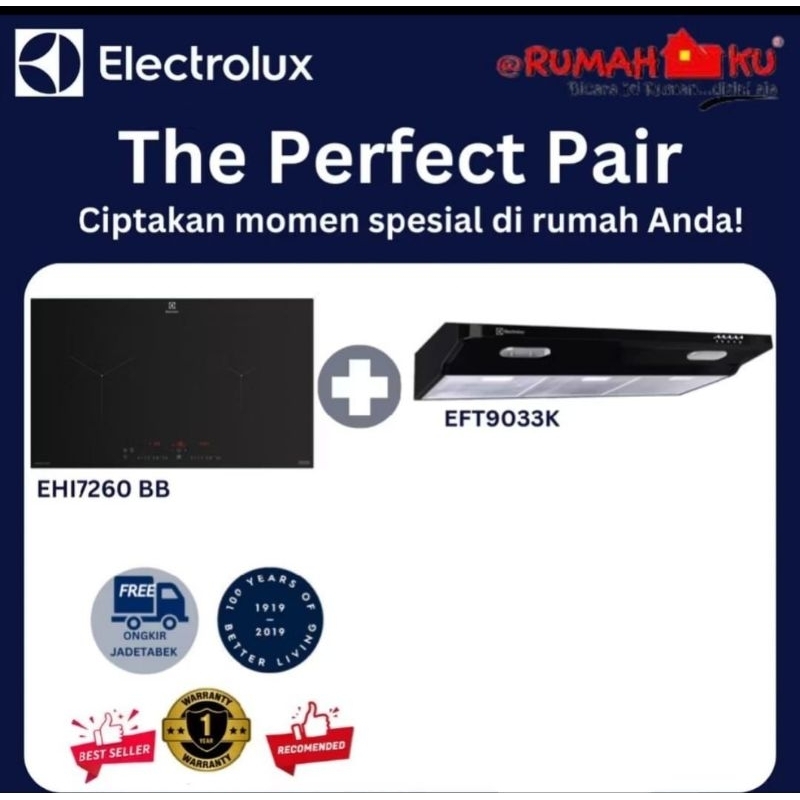 Jual ELECTROLUX Paket Perfect Pair Cooker Hood EFT9033K + Kompor ...