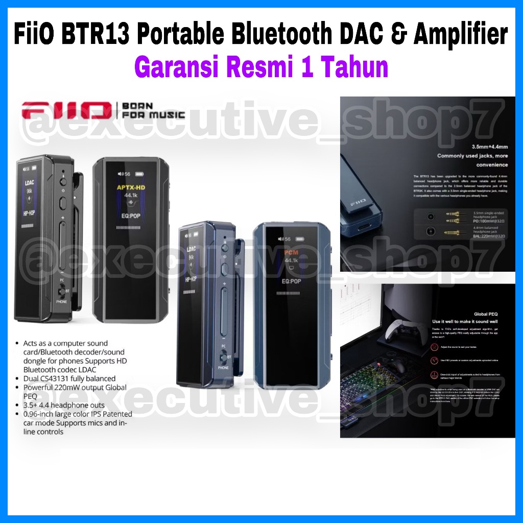 Jual Fiio BTR13 Portable Bluetooth DAC & Amplifier - Garansi Resmi 1 ...