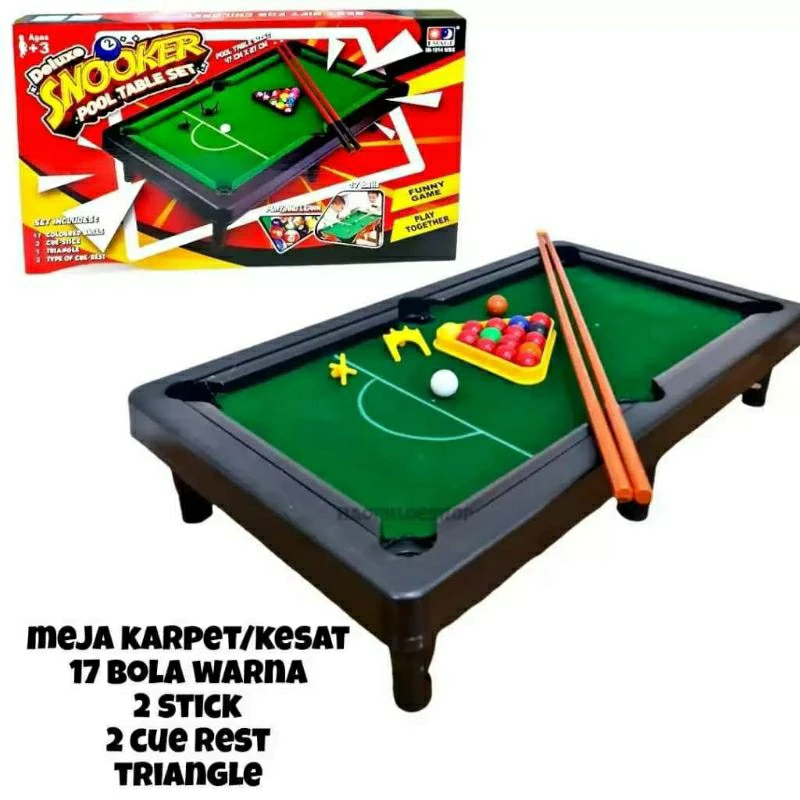 Jual Mainan Anak Meja Billiard Ukuran Jumbo 47 cm x 27 cm Deluxe ...