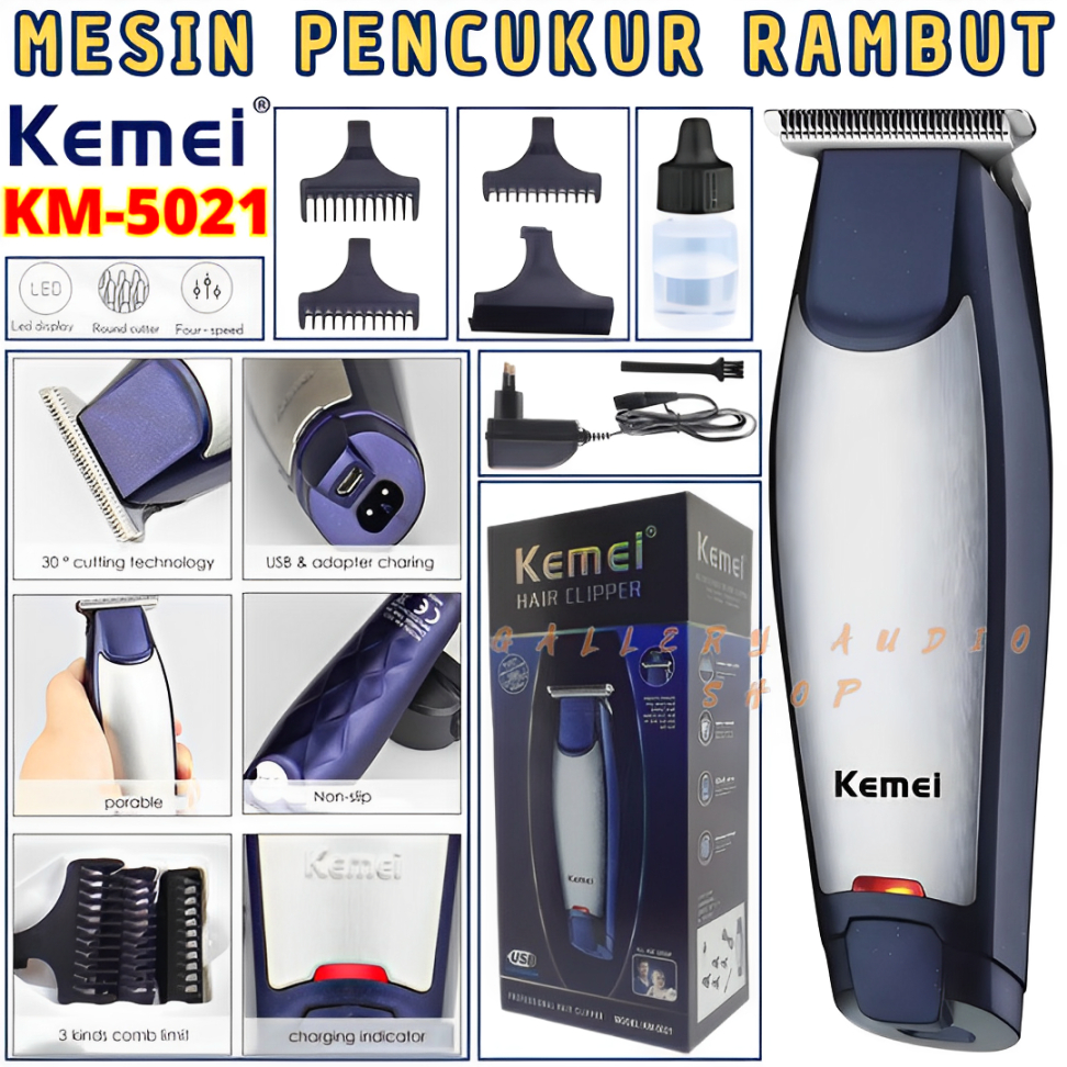 Jual Mesin Cukur Rambut Multifungsi Kemei KM-5021 | Alat Cukur Rambut Elektrik Tanpa Kabel Kemei ...