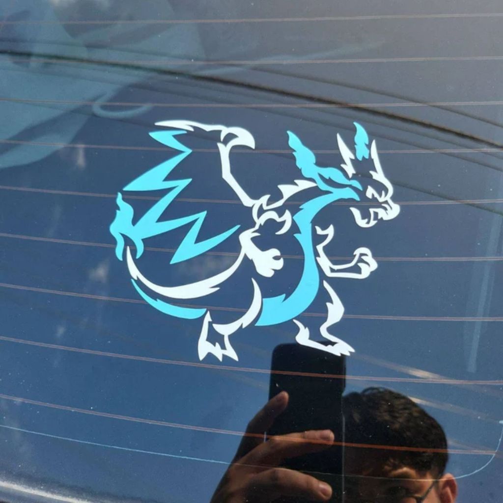 Jual Sticker Cutting Pokemon Mega Charizard X Murah Lucu | Shopee Indonesia