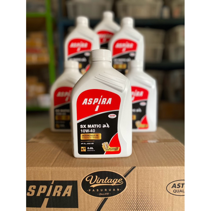 Jual Oli Motor Matic 10W40 Aspira Oil SX Matic 10W-40 0.8L By Shell ...