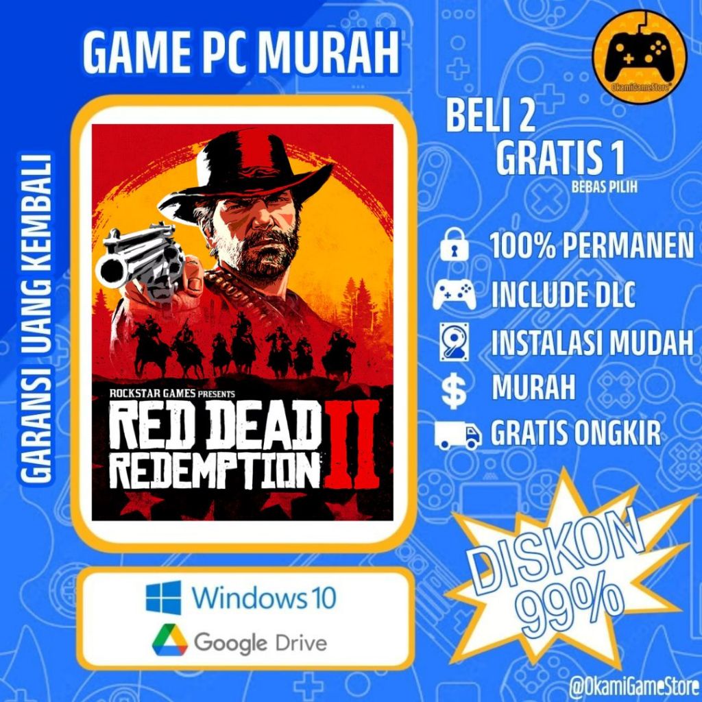 Jual Game Pc Red Dead Redemption 2 Murah ,Permanen 100% ,Full Offline ...