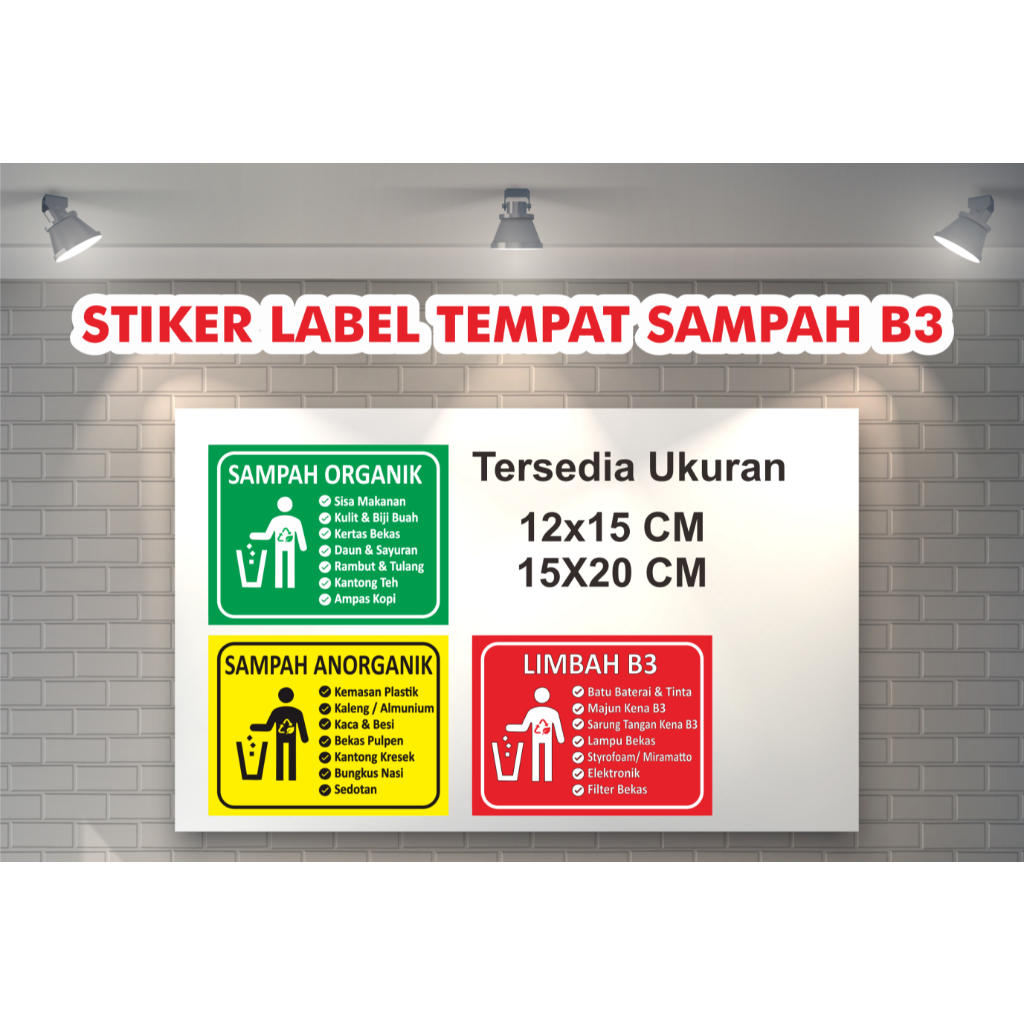 Jual STIKER LABEL TEMPAT SAMPAH, STIKER SAMPAH ORGANIK, STIKER SAMPAH ...