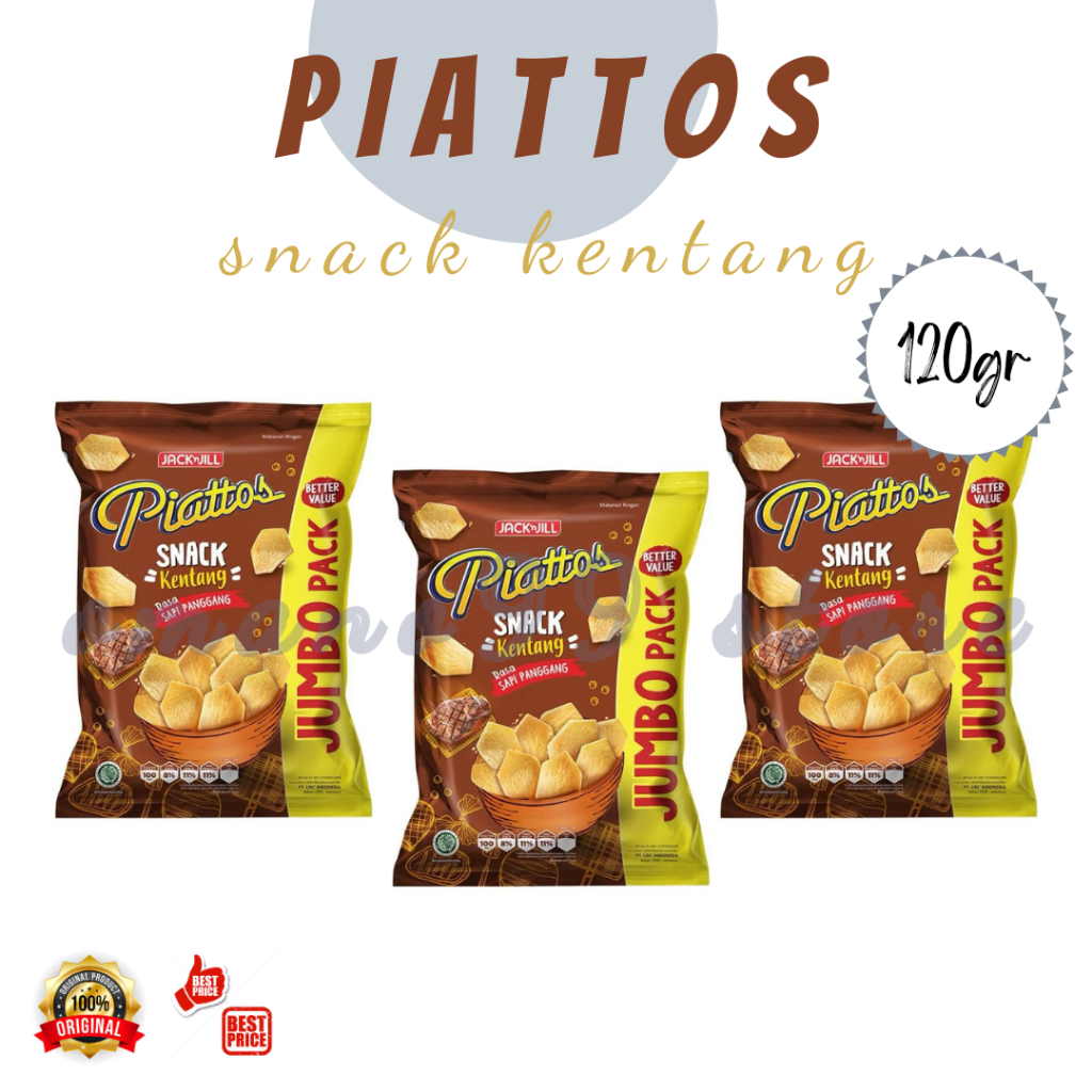 Jual Piattos Snack Kentang Sapi Panggang 120 g | Shopee Indonesia