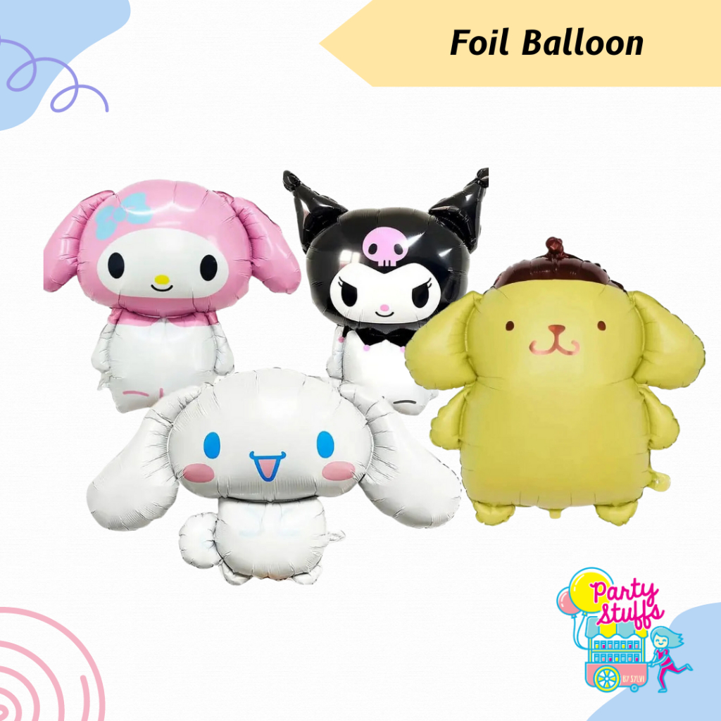 Jual Foil balon Jumbo Sanrio Cinnamoroll / Foil My Melody Kuromi / Foil ...