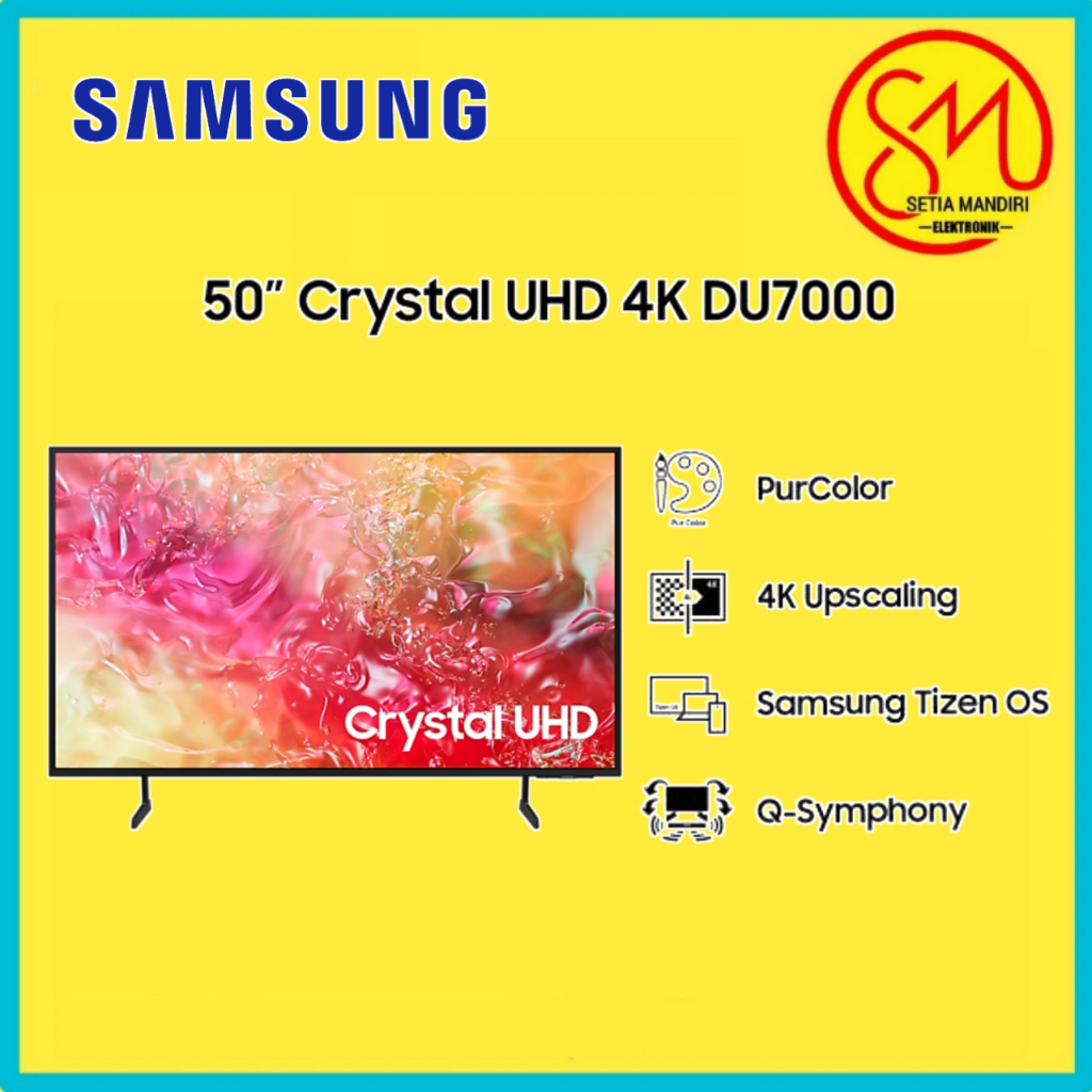 Jual Samsung Smart TV 50 inch Crystal UHD 4K 50DU7000 - UA50DU7000KXXD | Shopee Indonesia