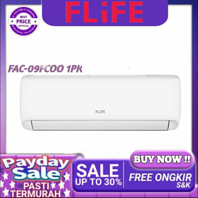 Jual AC FLIFE FAC-09FCOO AC SPLIT 1PK FLIFE FAC09FCOO LOW 720 WATT ...