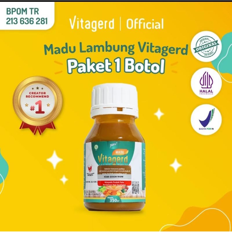Jual Madu Vitagerd Herbal Original Obat Maag Asam Lambung Vita Gerd ...