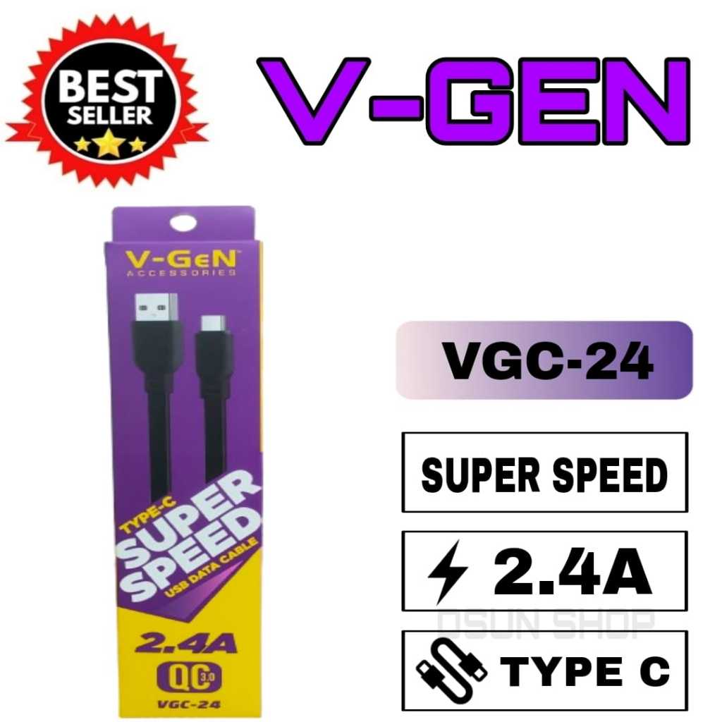 Jual Kabel Data USB Type C V-GeN VGC-24 Fast Charging QC3.0 2.4A V-GeN ...