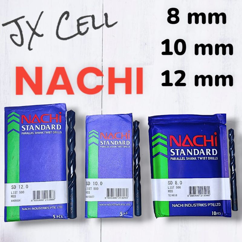 Jual NACHI MATA BOR BESI ORIGINAL 8MM dan 10MM dan 12MM HSS harga(PRomo) per 1pcs bukan per ...