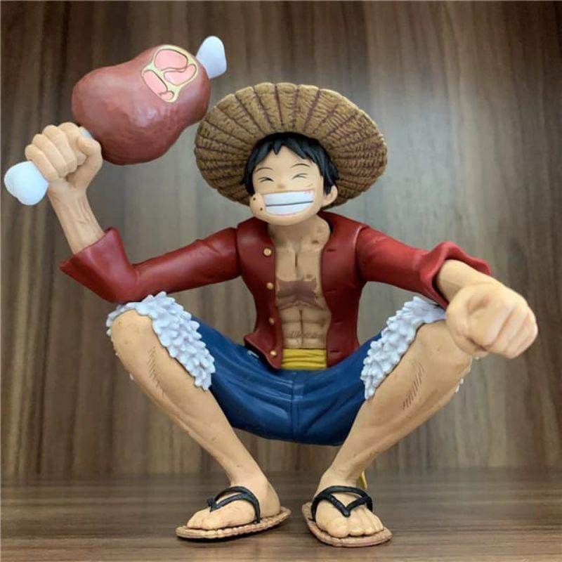 Jual one piece Luffy jongkok makan daging | Shopee Indonesia