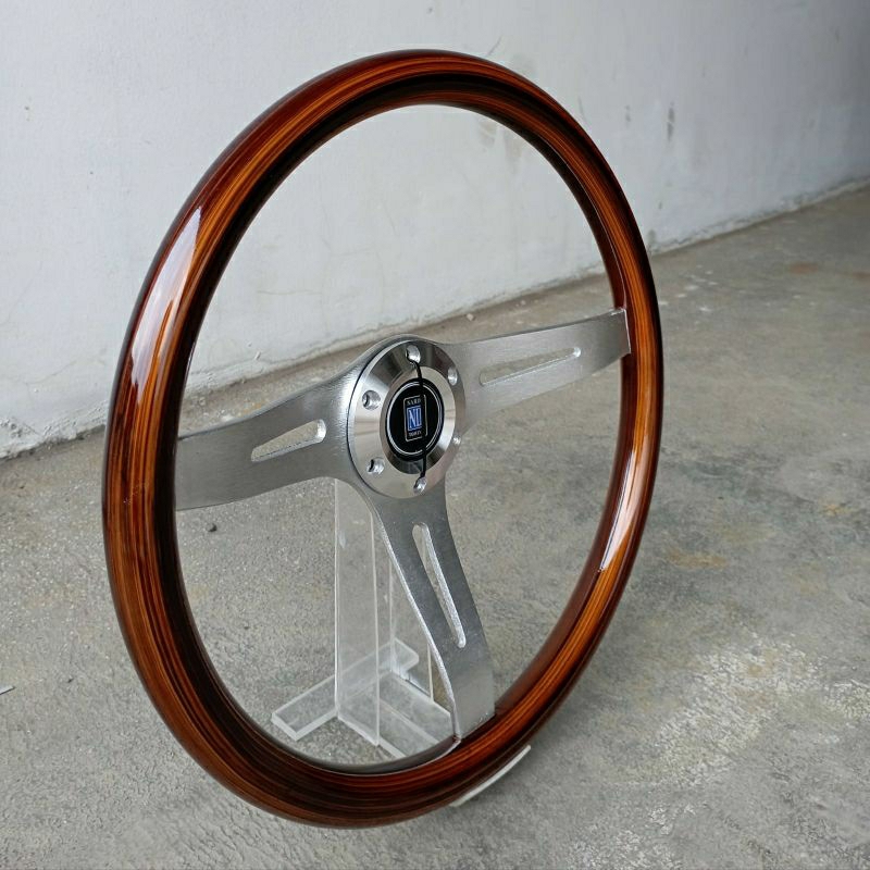 Jual Stir Racing Nardi Kayu Semi Celong R14 Universal Wood Silver ...