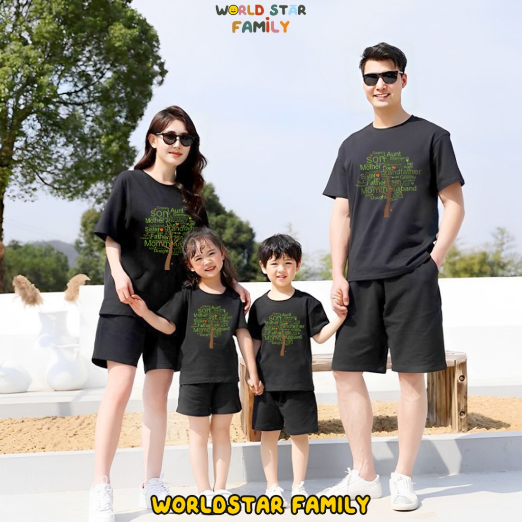 Jual WSF Kaos Couple Keluarga POHON KELUARGA FAMILY TREE Kaos Couple ...
