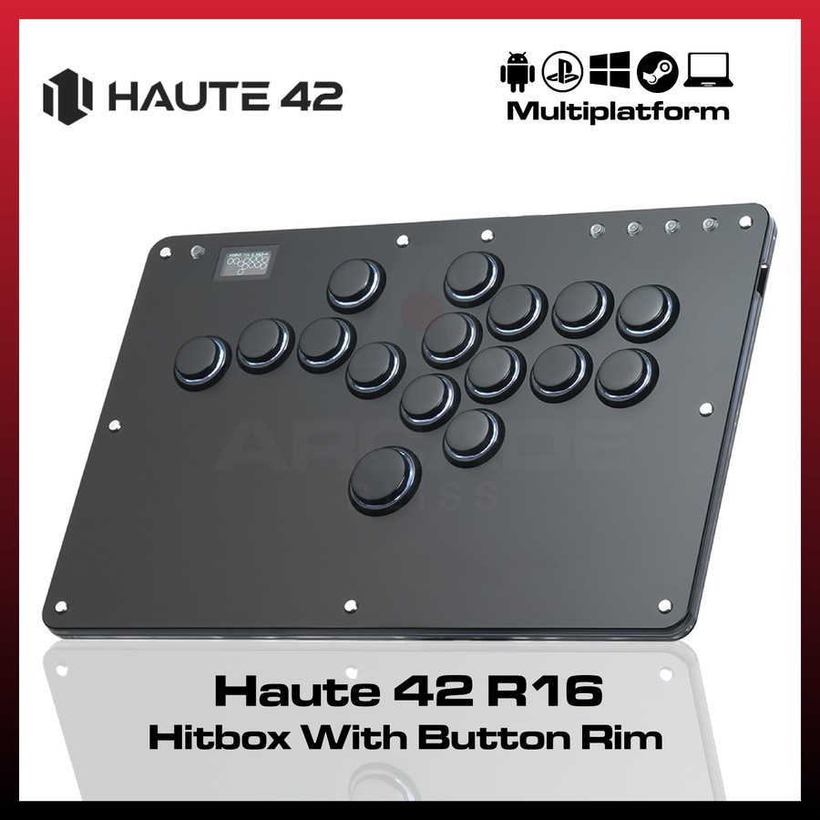 Jual Haute42 R16 R Series Button Rim Black Haute Pad Arcade Joystick ...