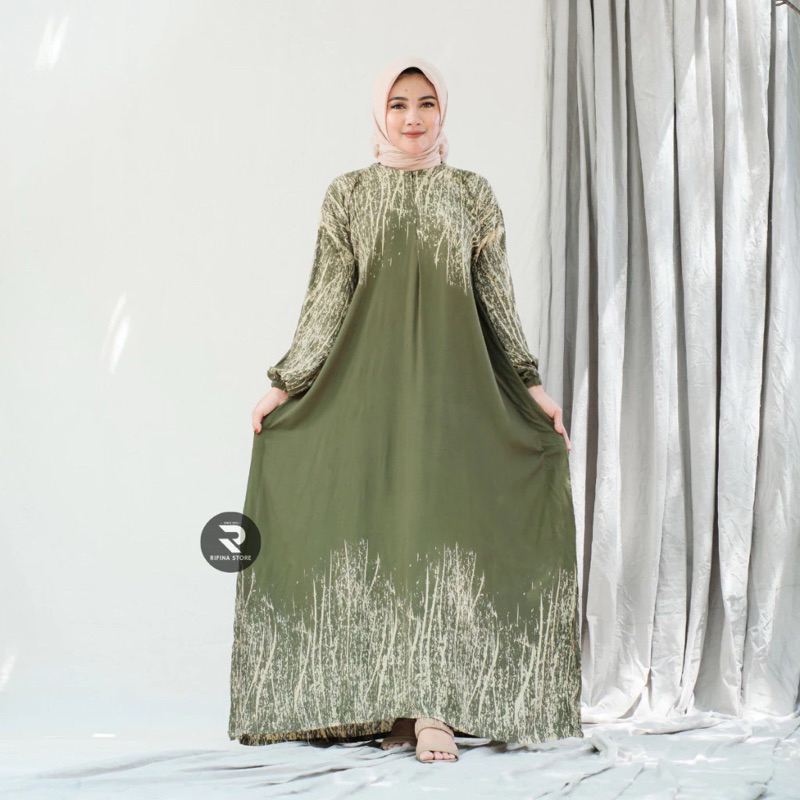 Jual KODE A | Rifina Shafa Dress Rayon Premium | Shopee Indonesia
