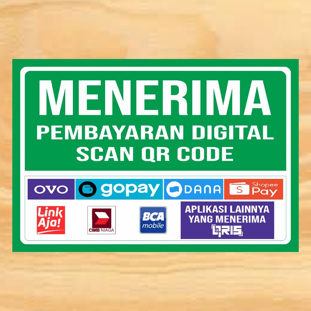 Jual Stiker Menerima Pembayaran dengan Scan QR CODE | Stiker Menerima ...