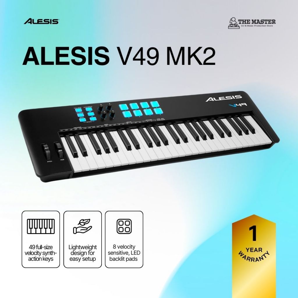 Jual [Ready Stock] Alesis V49 MK2 | V 49 MKII USB Keyboard Midi ...
