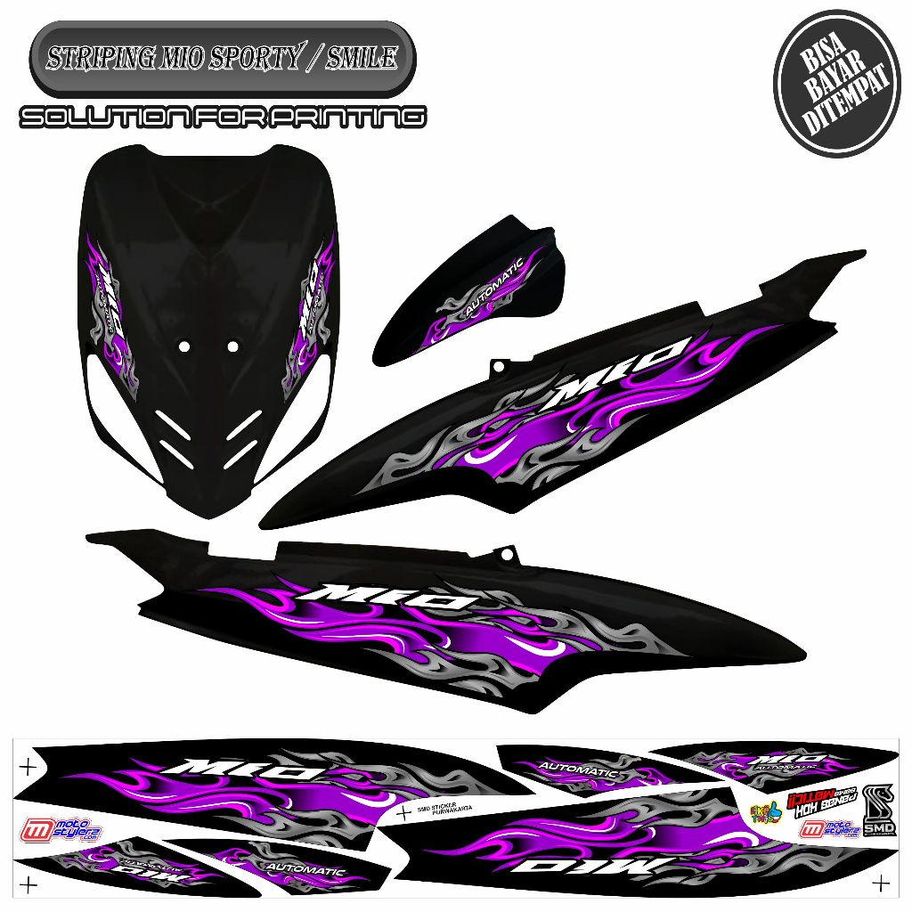 Jual STRIPING STICKER VARIASI YAMAHA MIO SPORTY / MIO SMILE NON ...