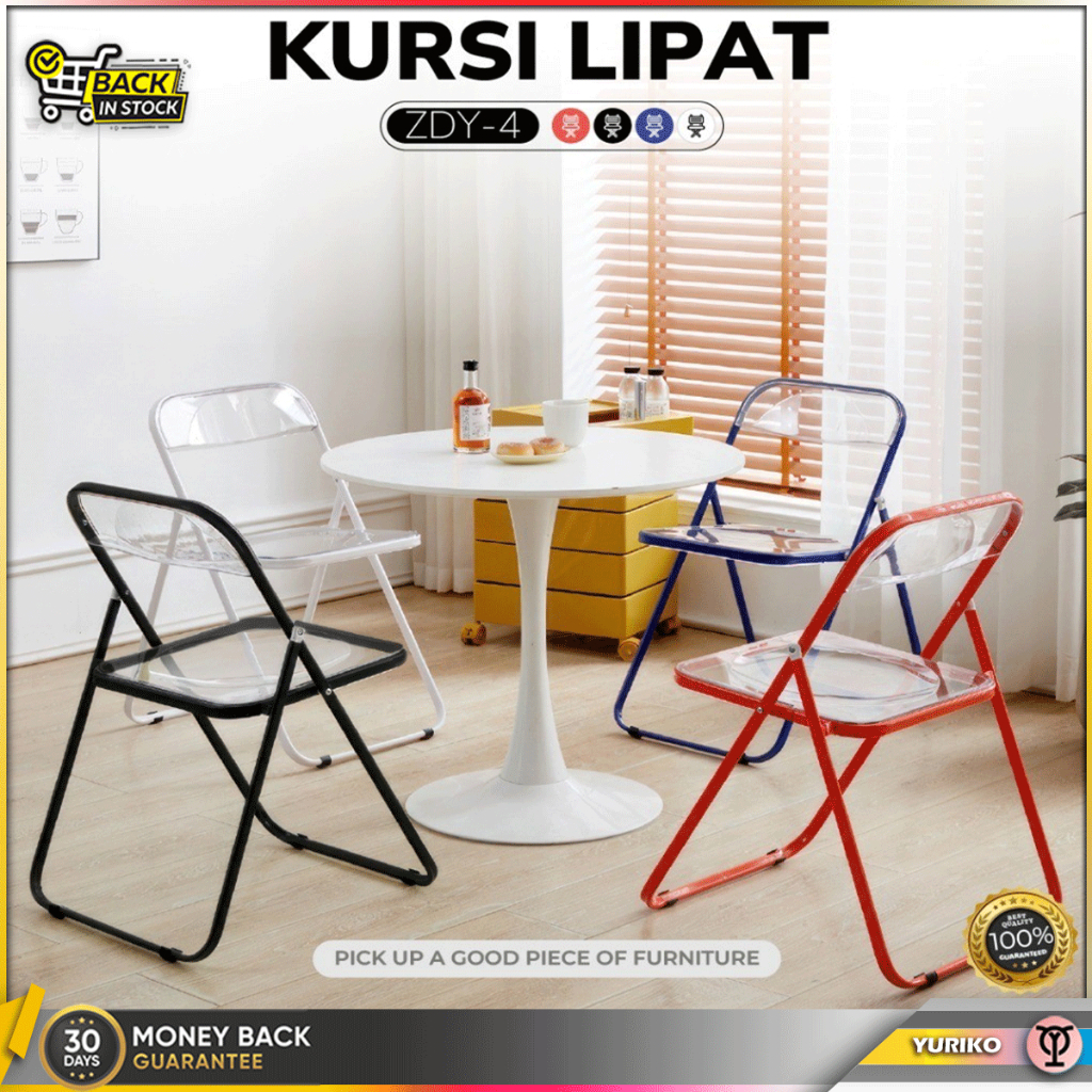 Jual DTG BARANG BARU Kursi Lipat Besi kokoh Terbaru Acrylic Transparan ...