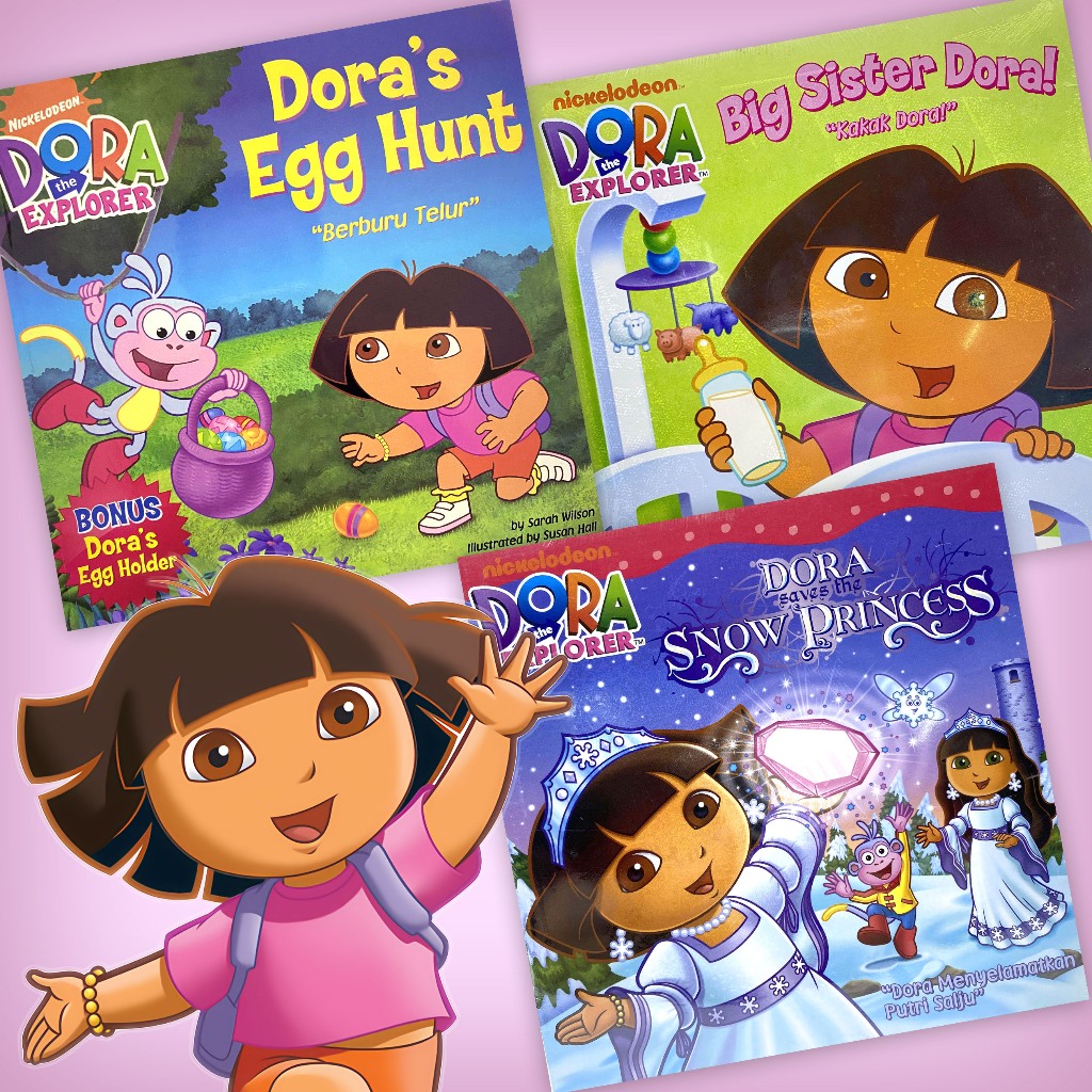 Jual Dora The Explorer Story Book 3 Buah Buku Cerita Berwarna ...