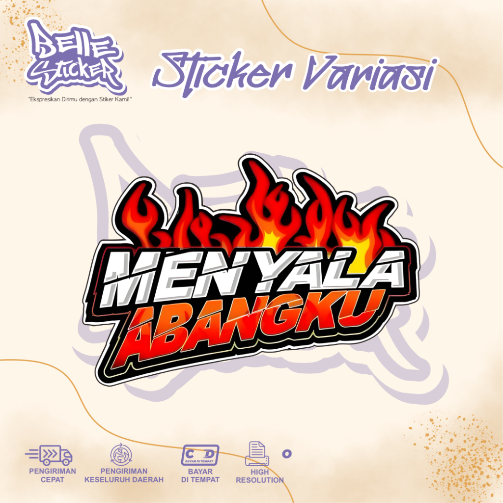Jual Stiker motor menyala abangku bosku glossy BISA COD stiker viral ...