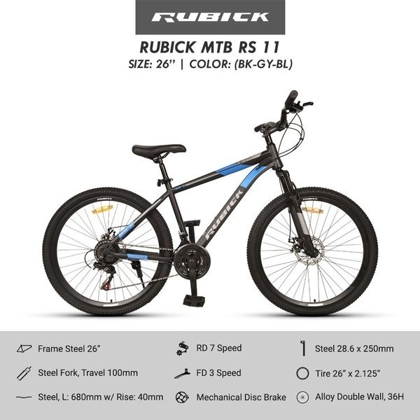 Jual Sepeda gunung mtb 26 inch rubick 21 speed rem cakram dewasa dan ...