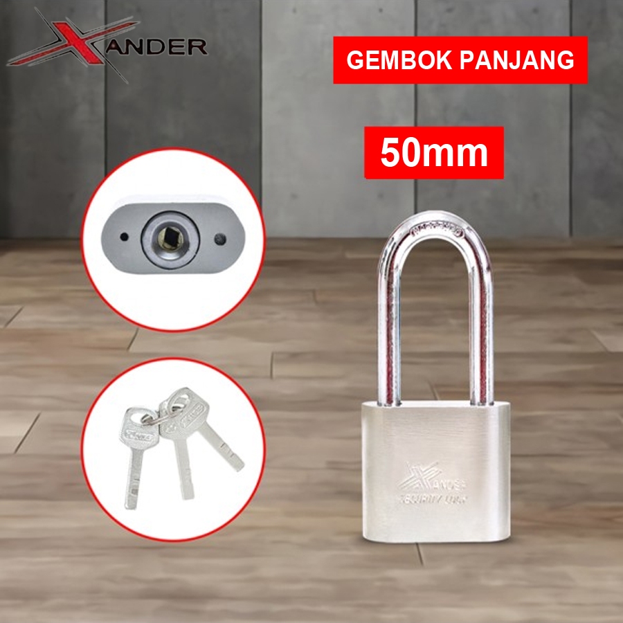 Jual Xander Gembok 50mm Panjang / Security Lock 3 Key | Shopee Indonesia
