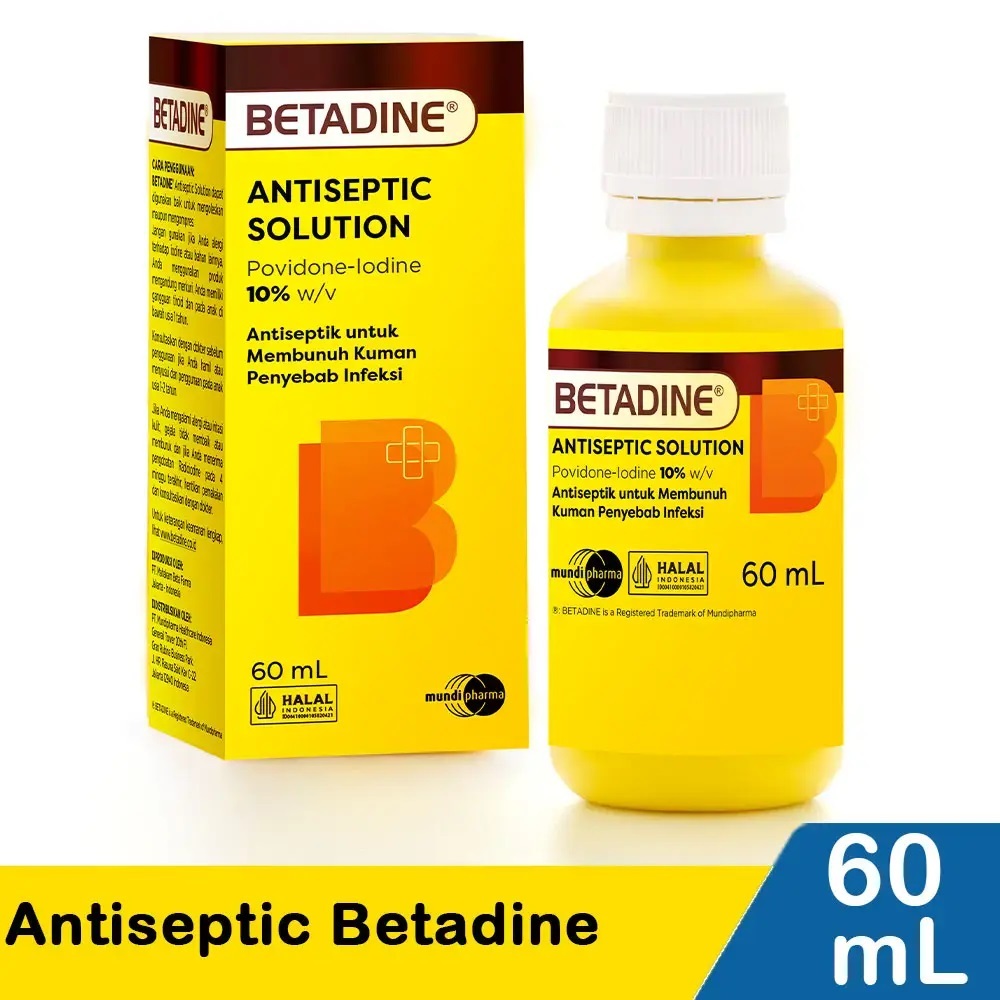 Jual BETADINE Antiseptic Solution 60mL | Obat Cairan Antiseptik Luka 60 mL | Shopee Indonesia