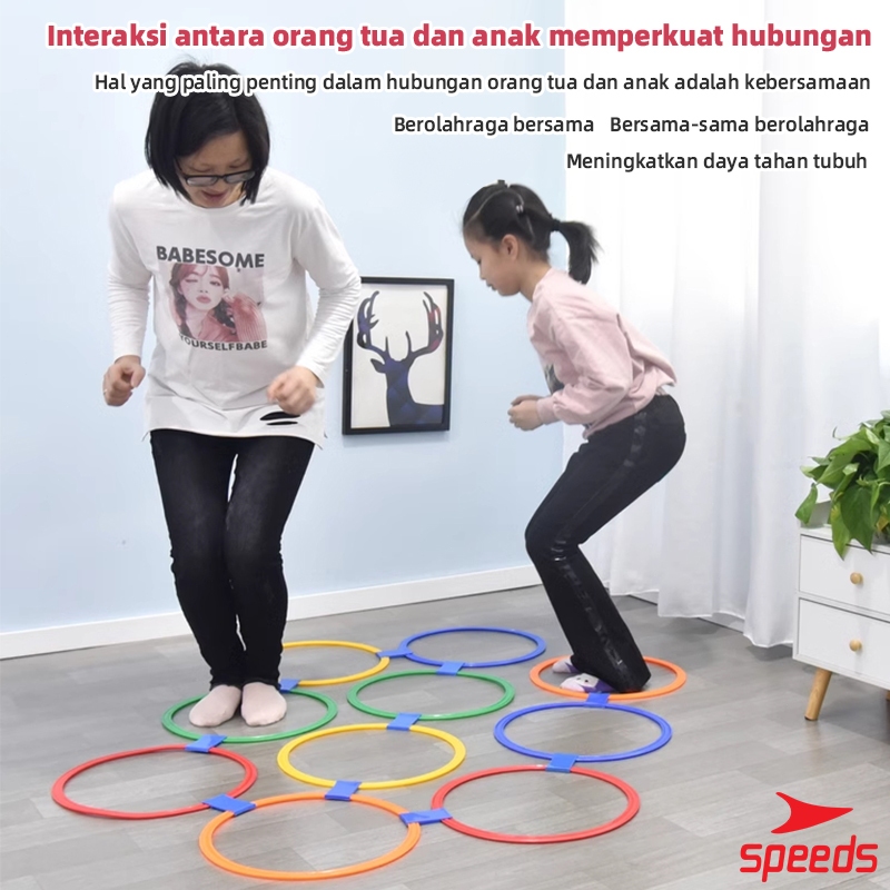 Jual SPEEDS 10pcs Lingkaran Loncat Hopscotch Ring Anak Mainan Motorik ...