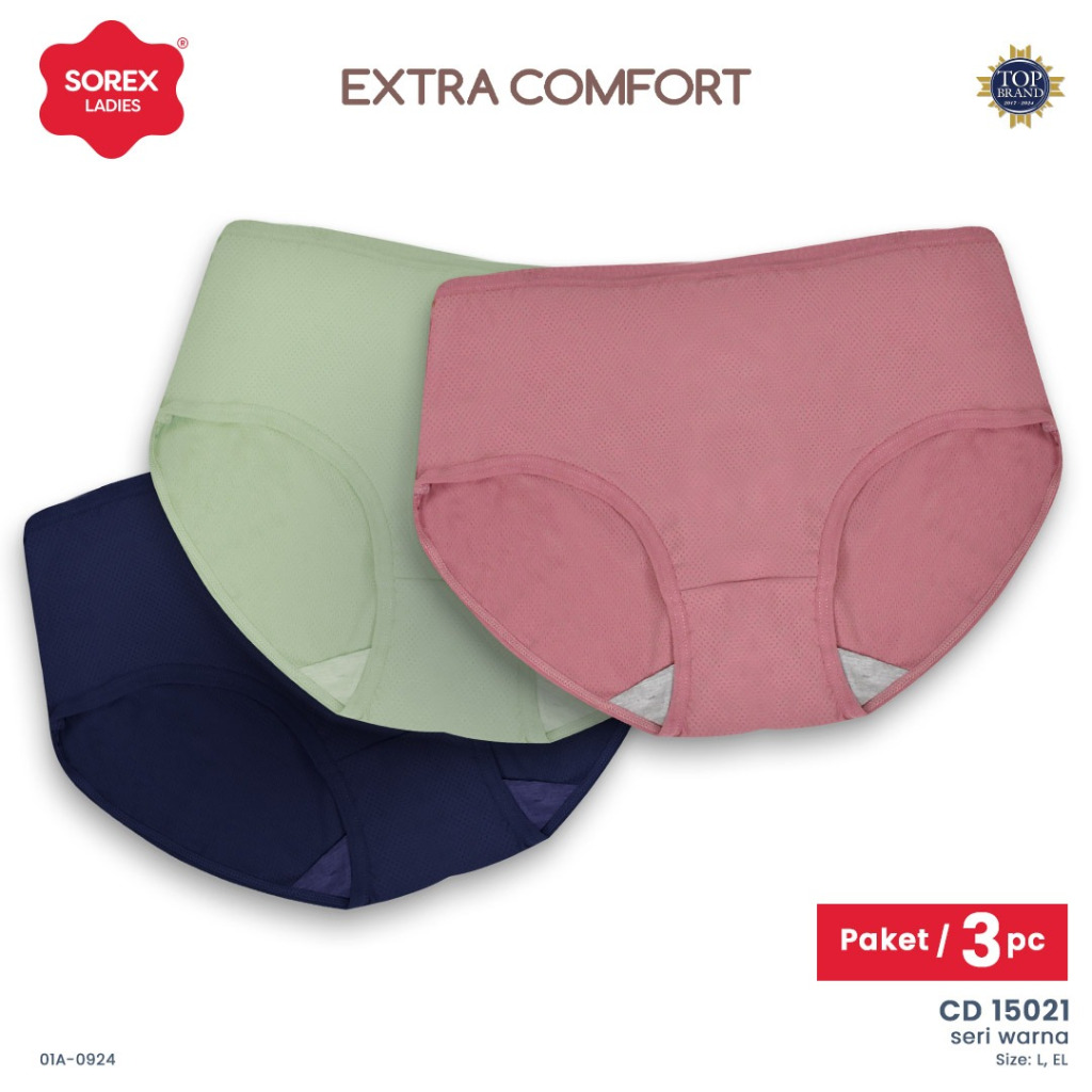 Jual Sorex Paket Hemat 3 Pcs CD Basic Midi Extra Comfort Nilon Pori ...