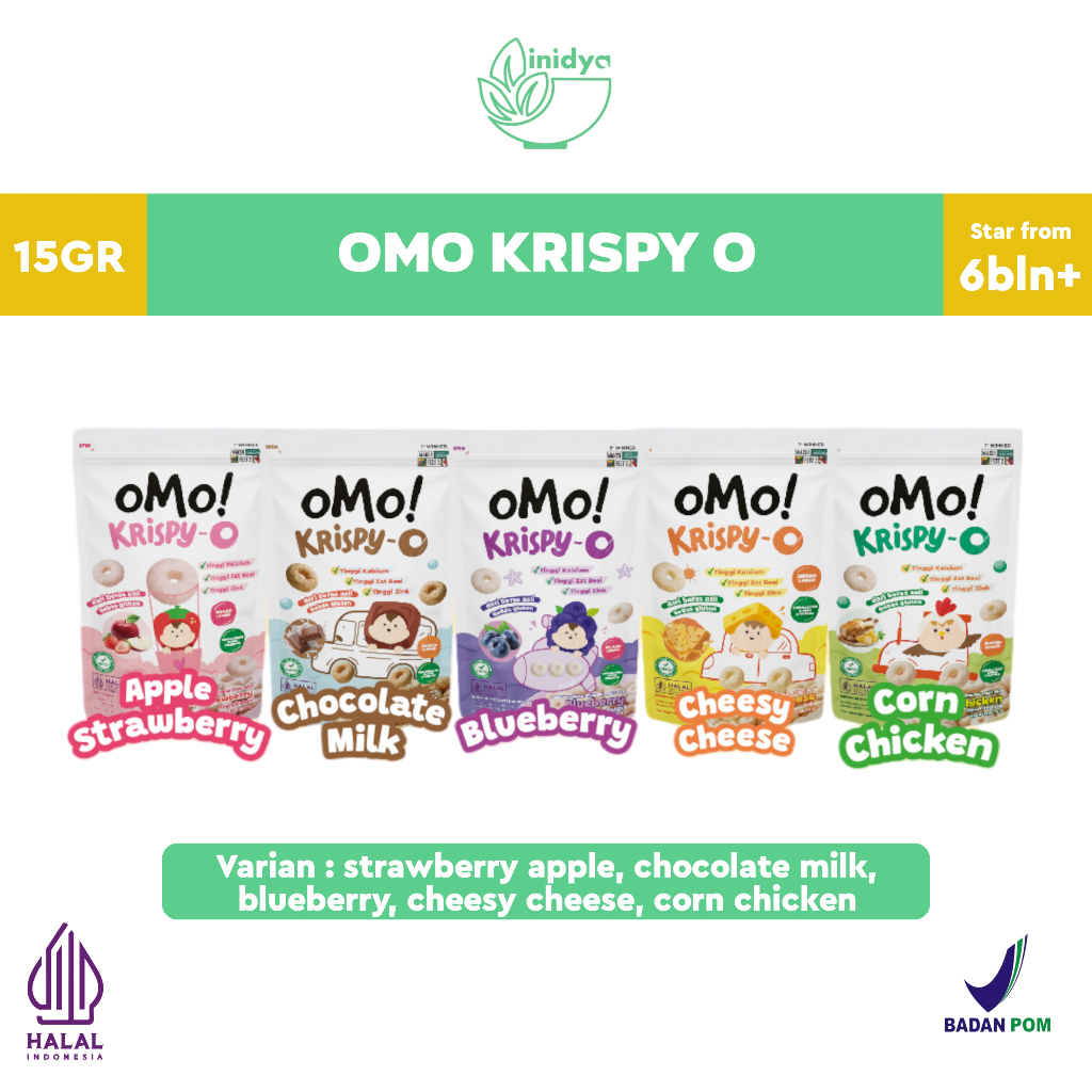 Jual OMO! Krispy O - Snack Bayi | Snack Mpasi | Snack Sehat | Cemilan ...