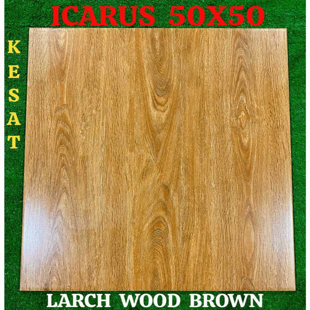 Jual Keramik 50x50 Icarus Larch Brown - Kesat | Shopee Indonesia