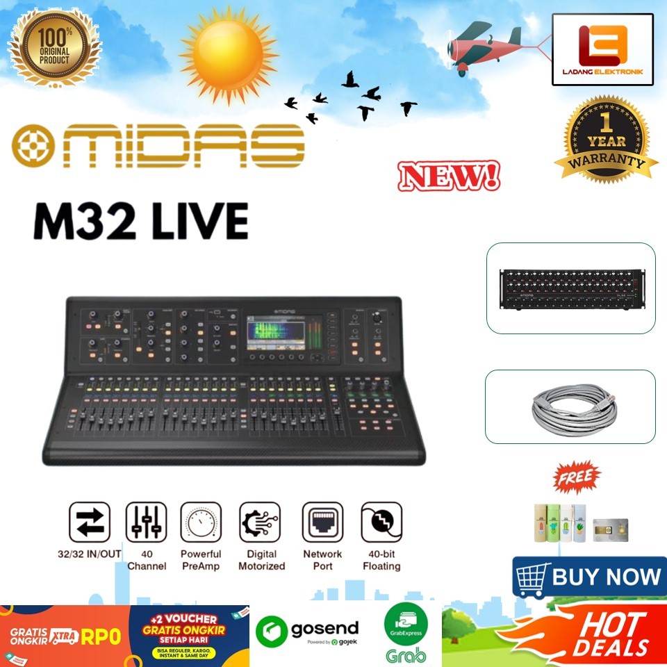 Jual Midas M32 Live Mixer Digital 40 Channel Digital Mixer Midas M-32 ...