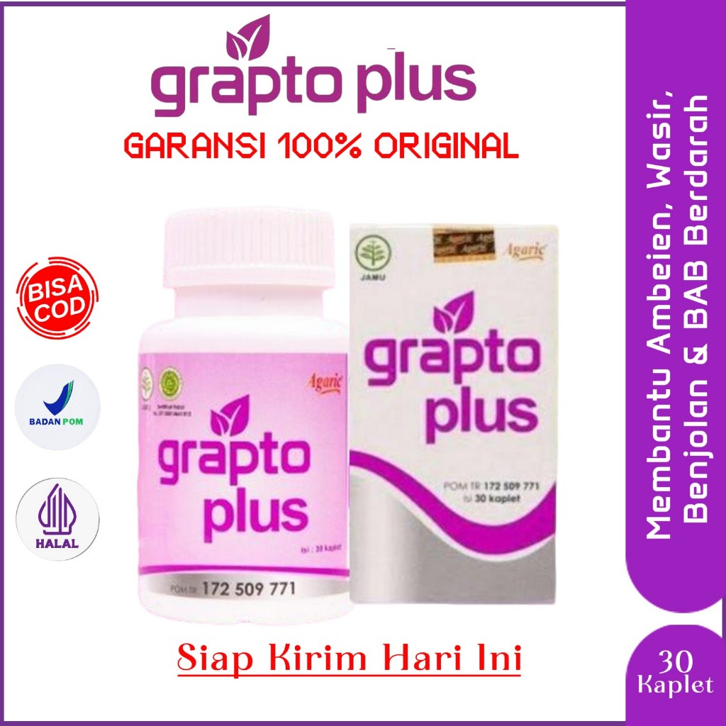 Jual Grapto Plus Original Bantu Kesehatan Wasir, Ambeien, Banjolan BAB ...
