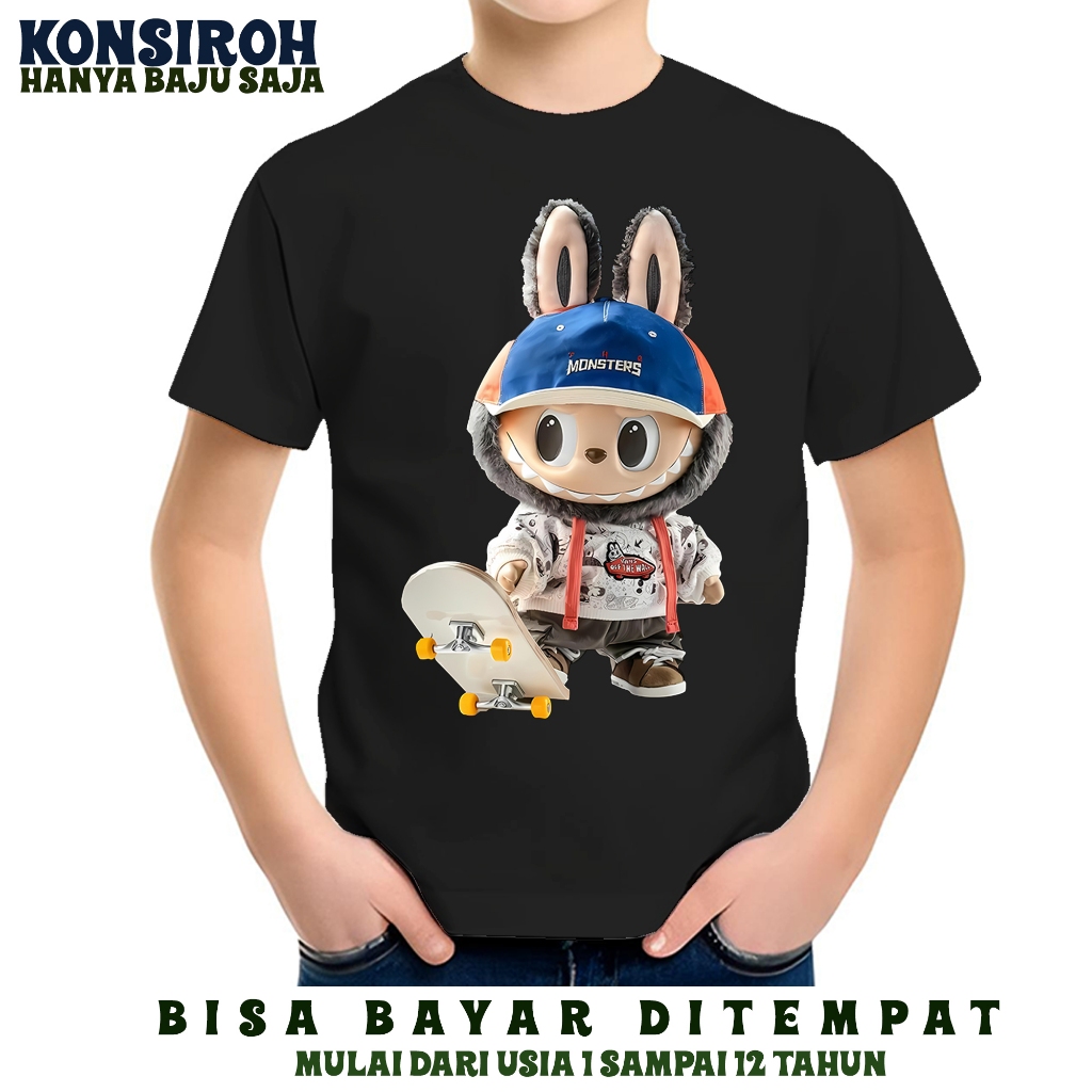 Jual KAOS LABUBU ANAK BAJU LABUBU SKATEBOARD POP MART ANAK CEWE COWO ...