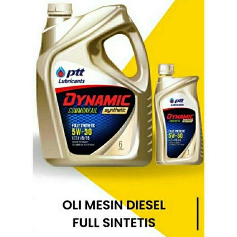 Jual PTT Lubricants DYNAMIC COMMONRAIL Full Synthetic 5W-30 ACEA A5/B5-16 (6+1L) | Shopee Indonesia
