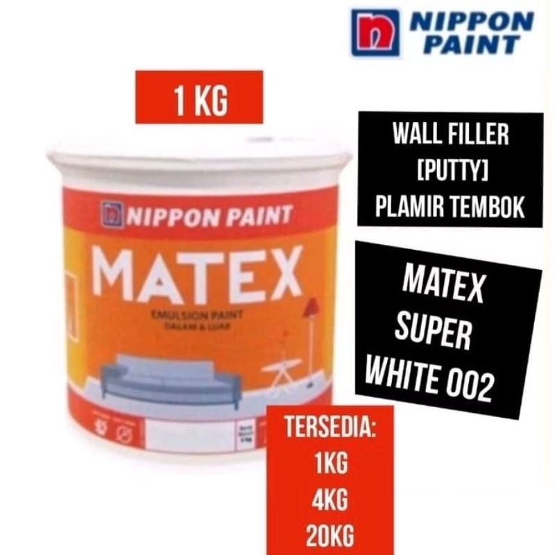 Jual Matex 1kg Dempul Matex 1kg Super White Plamir Matex Dempul Tembok Plamir Tembok Matek Matex ...