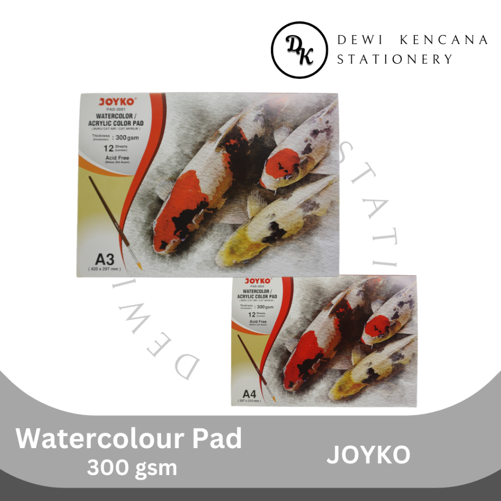Jual Buku Cat Air Akrilik/Watercolour Acrylic Colour Pad 300gsm JOYKO ...