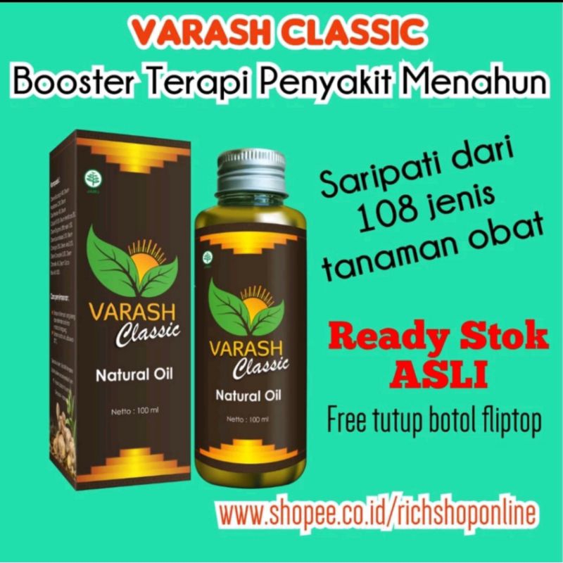 Jual MINYAK VARASH CLASSIC OIL ORIGINAL ASLI BALI 100Ml Obat Benjolan, syaraf kejepit, Stroke ...