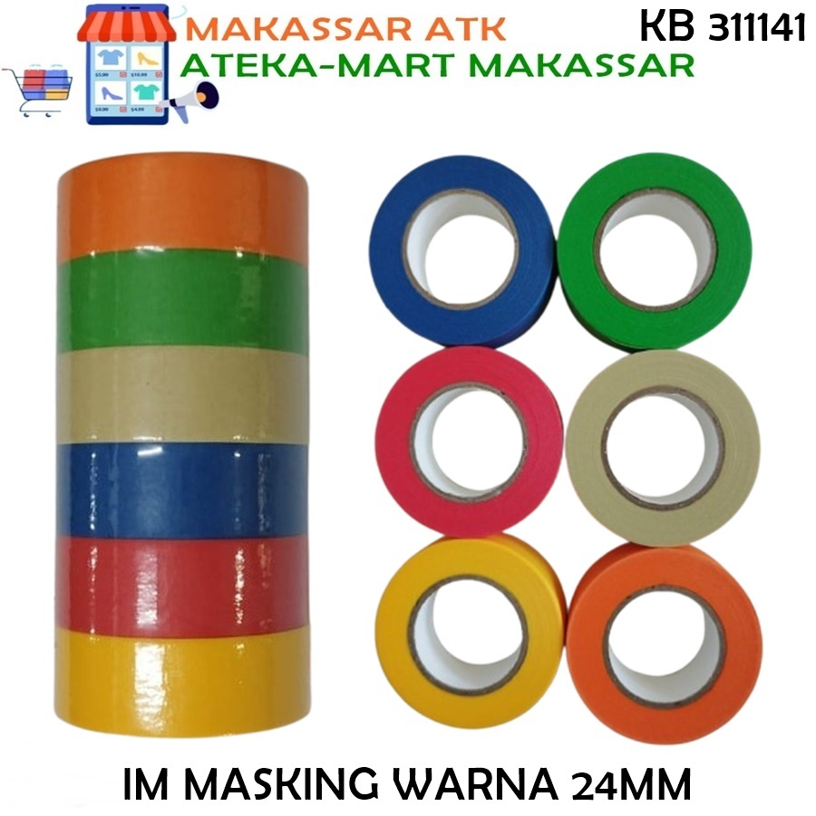 Jual IM MASKING WARNA 24M ISOLASI KERTAS DICO | Shopee Indonesia