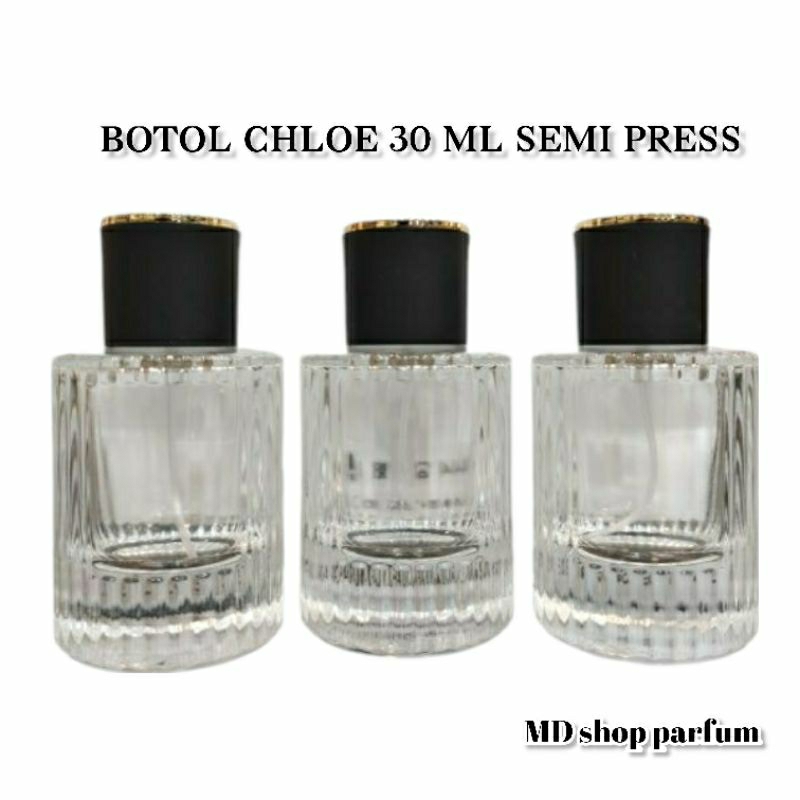 Jual Botol CHLOE 30 ML CLEAR HITAM & PUTIH Semi pres | Shopee Indonesia