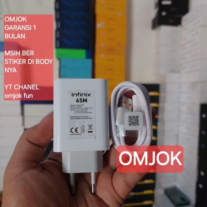Jual Charger Infinix Note 40 Copotan yg msh ada stiker nya 45W real ...