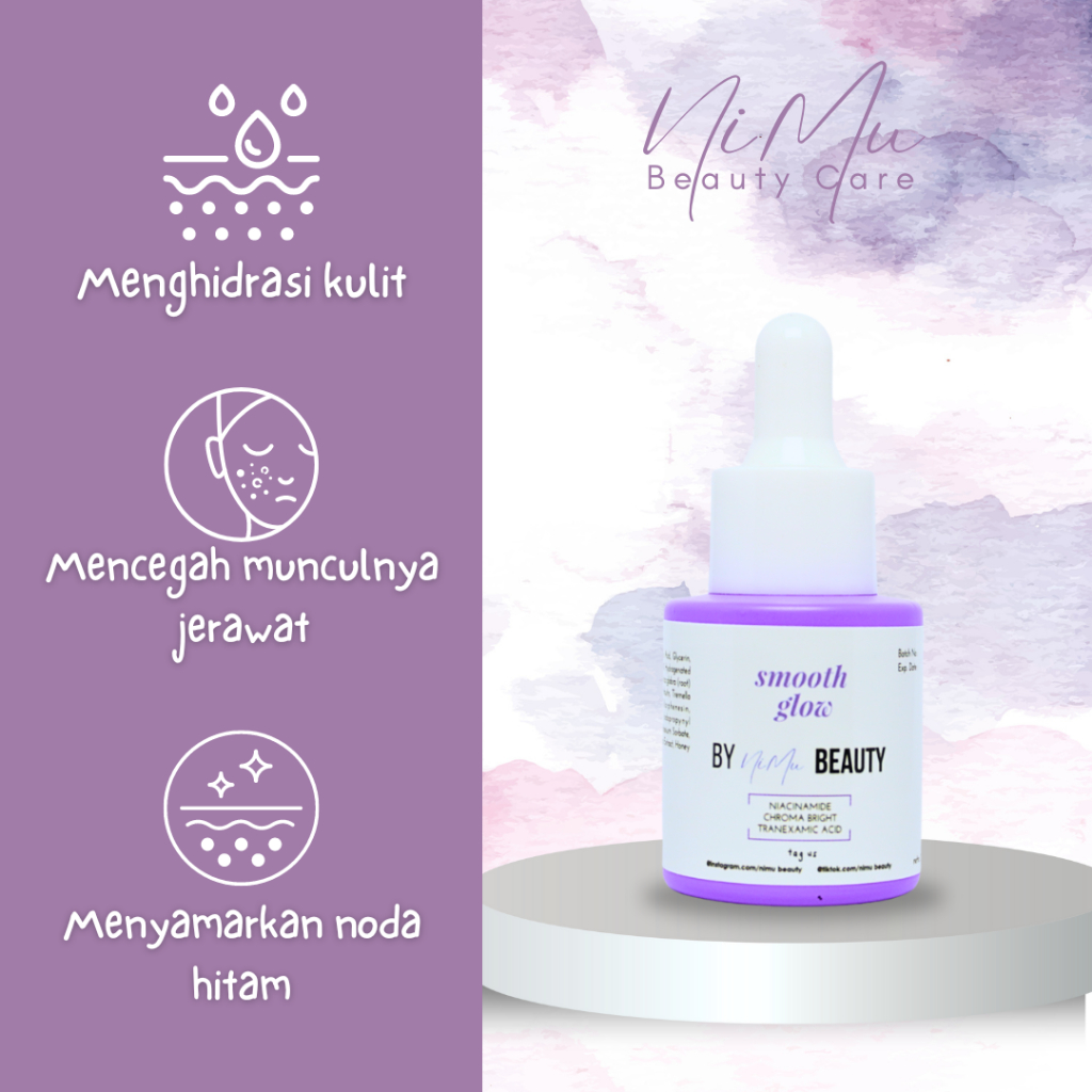 Jual NiMu Smooth Glow Booster Serum mengandung Niacinamide Brightening ...